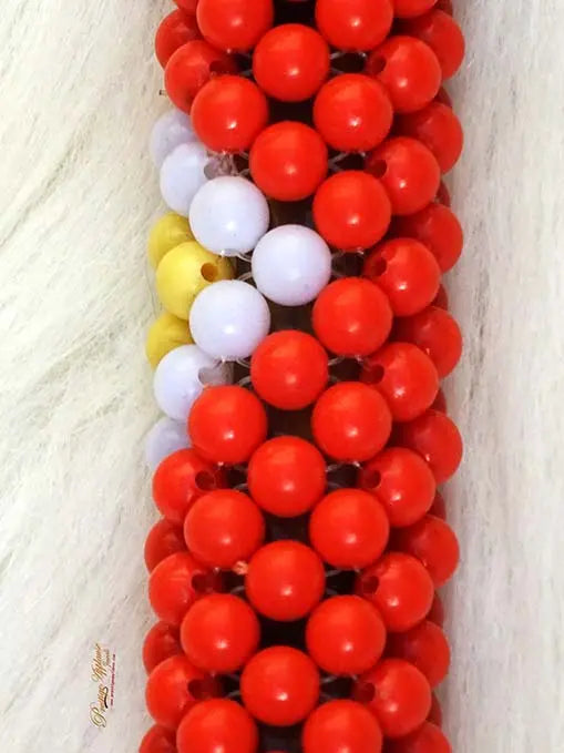 King Oba Kabiyesi Men Groom Bridal Coral Beaded Authority Staff African ...