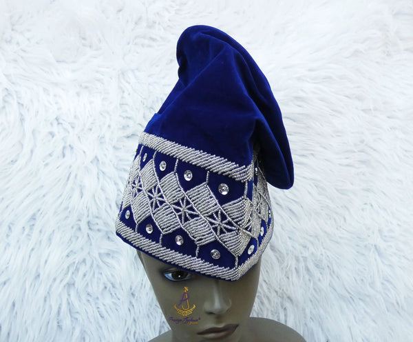PrestigeApplause Men Igbo Chieftaincy Royal Blue Black Red Hat Beaded ...