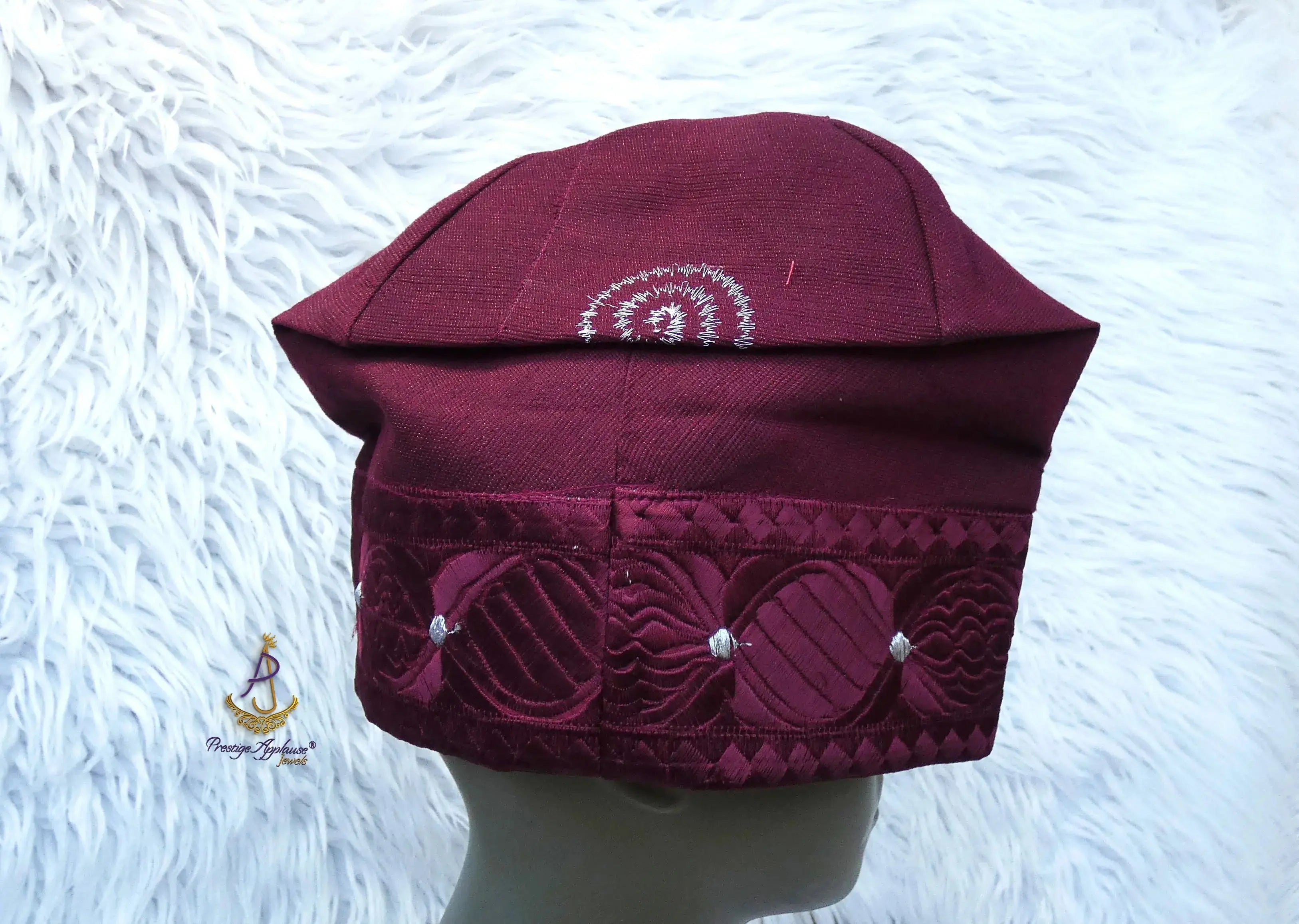 PrestigeApplause Dark Red Yoruba Royal Embroidery Designs Aso Oke Groom ...