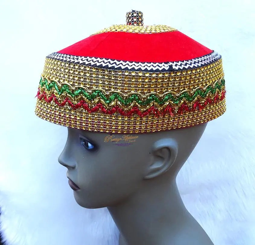 Chieftancy Embellished Men Igbo Edo Hat Groom Wedding Yoruba ...